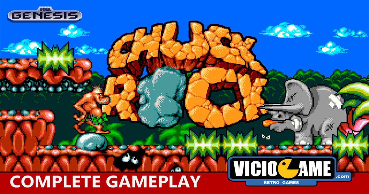 🎮 Chuck Rock (Mega Drive) Complete Gameplay – VICIOGAME