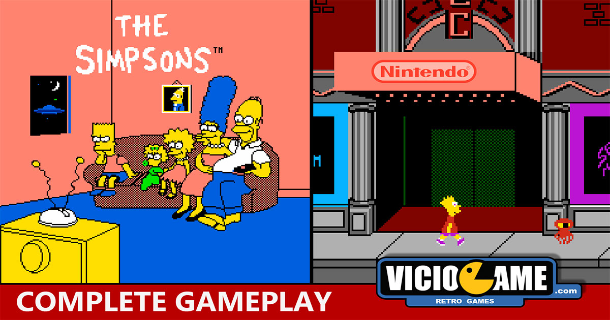 🎮 Simpsons (Nintendo ) Complete Gameplay – VICIOGAME