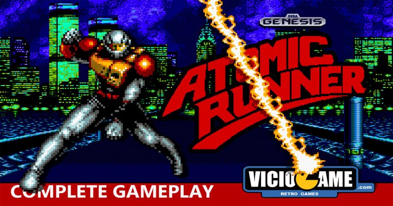 🎮 Atomic Runner (Mega Drive) Complete Gameplay – VICIOGAME