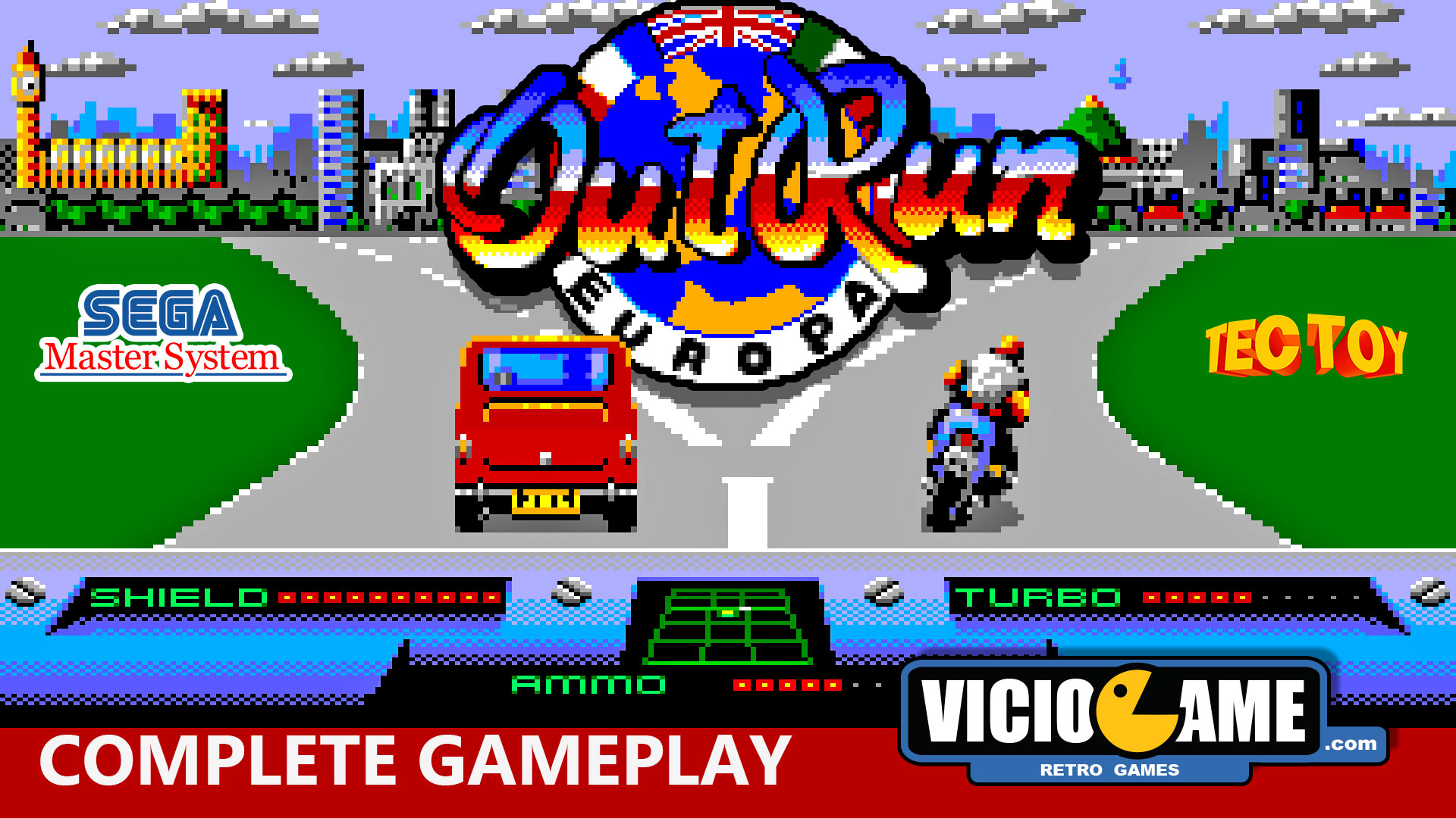 🎮 OutRun Europa (Master System) Complete Gameplay – VICIOGAME