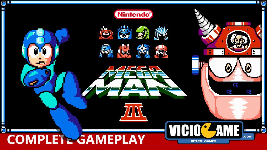 🎮 Mega Man 3 (Nintendo) Complete Gameplay – VICIOGAME