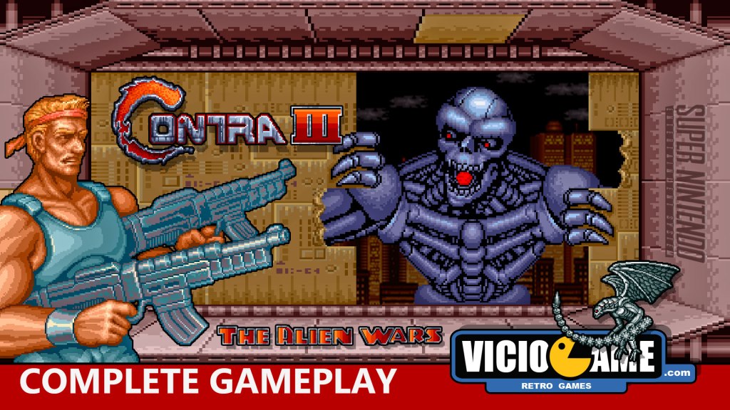 🎮 Contra 3 (Super Nintendo) Complete Gameplay – VICIOGAME