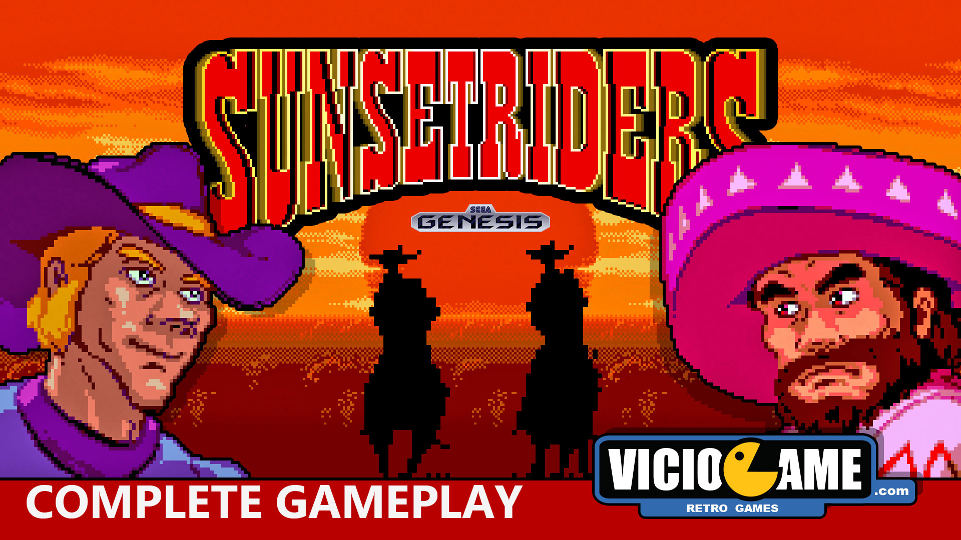 🎮 Sunset Riders (Mega Drive) Complete Gameplay – VICIOGAME