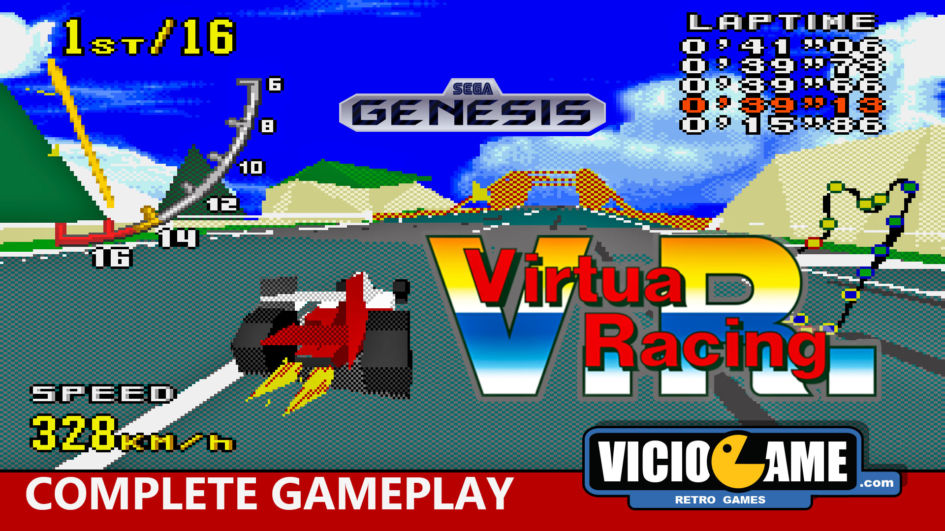 🎮 Virtua Racing (Mega Drive) Complete Gameplay – VICIOGAME