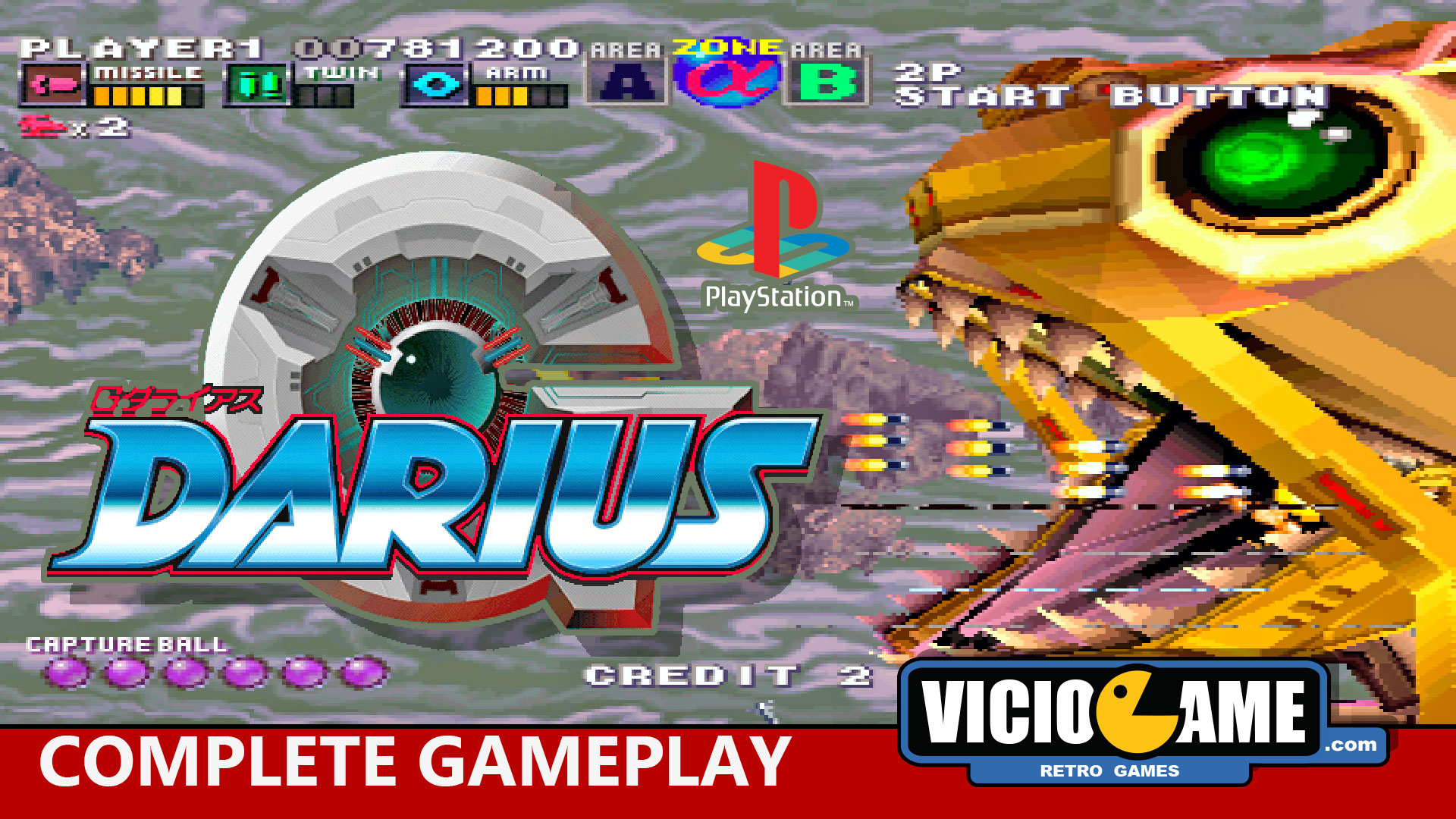 🎮 G-Darius (PlayStation) Complete Gameplay – VICIOGAME