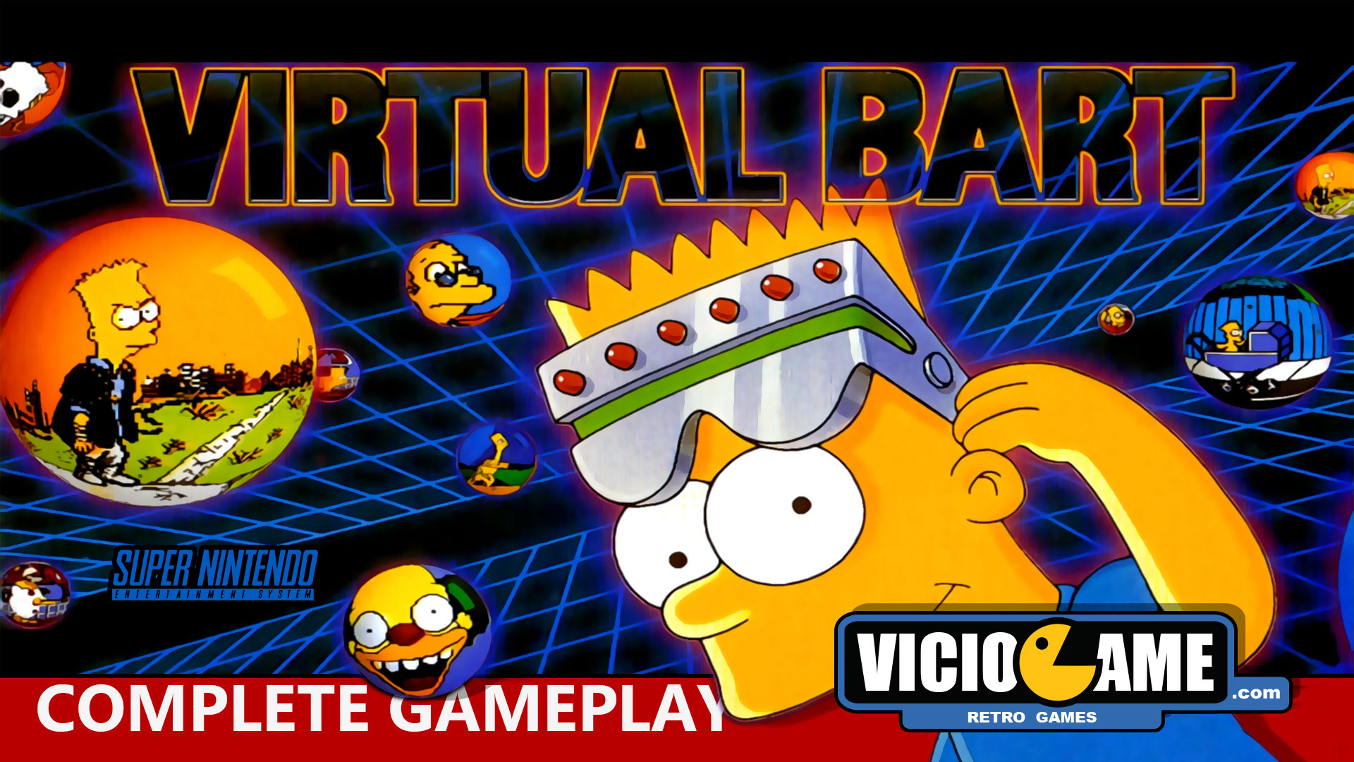 🎮 Virtual Bart (Super Nintendo) Complete Gameplay – VICIOGAME