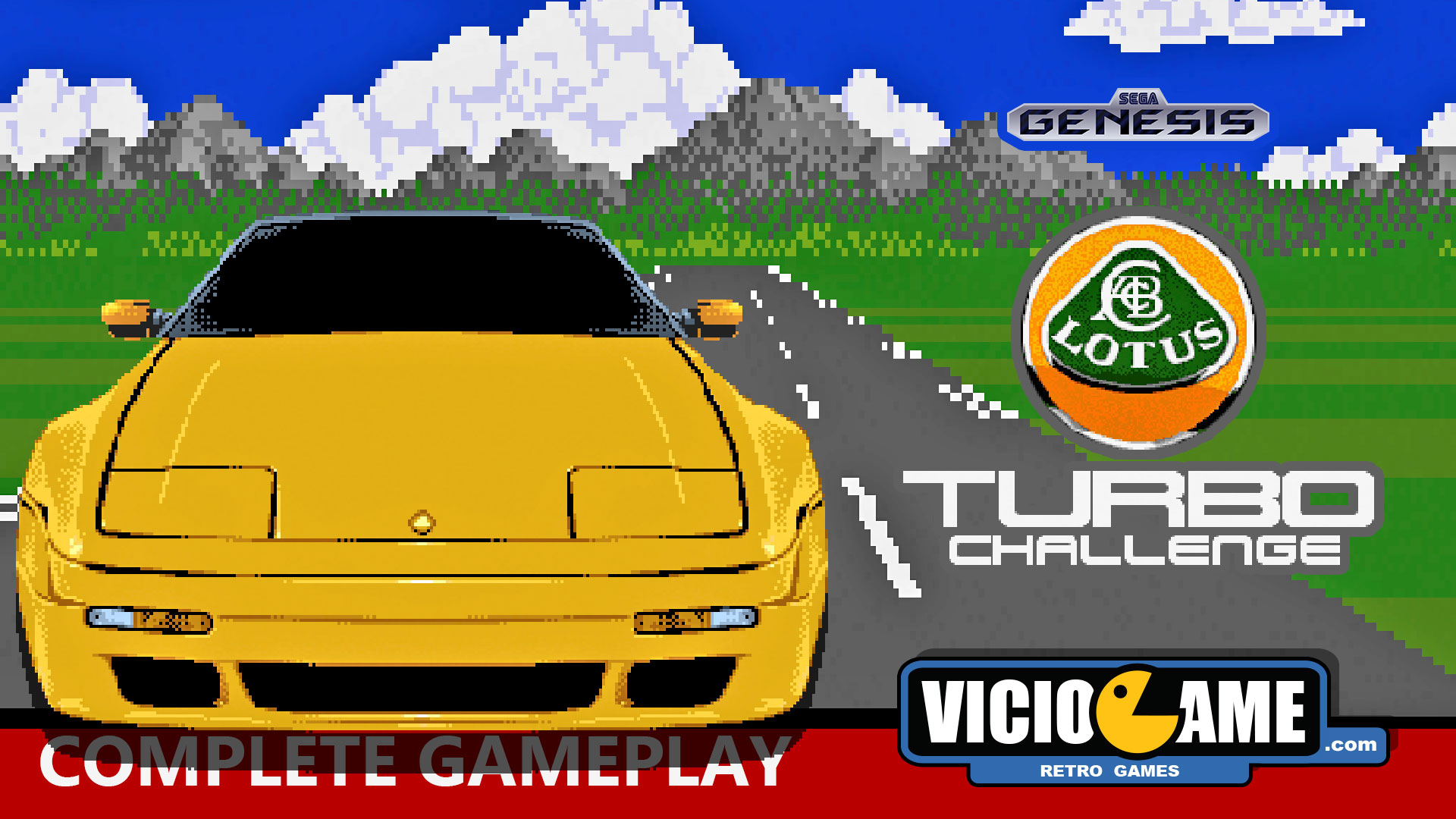 🎮 Lotus Turbo Challenge (Mega Drive) Complete Gameplay – VICIOGAME