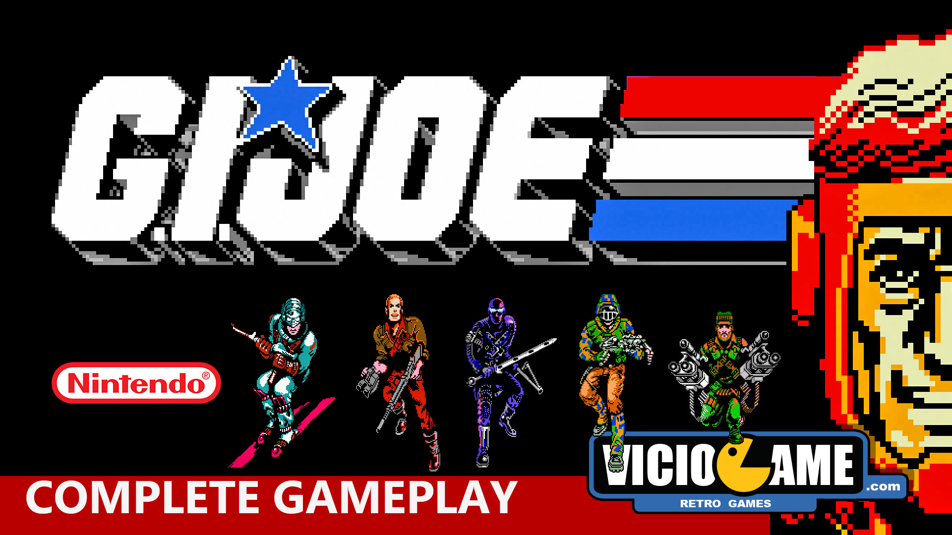 🎮 G.I. Joe (Nintendo) Complete Gameplay – VICIOGAME