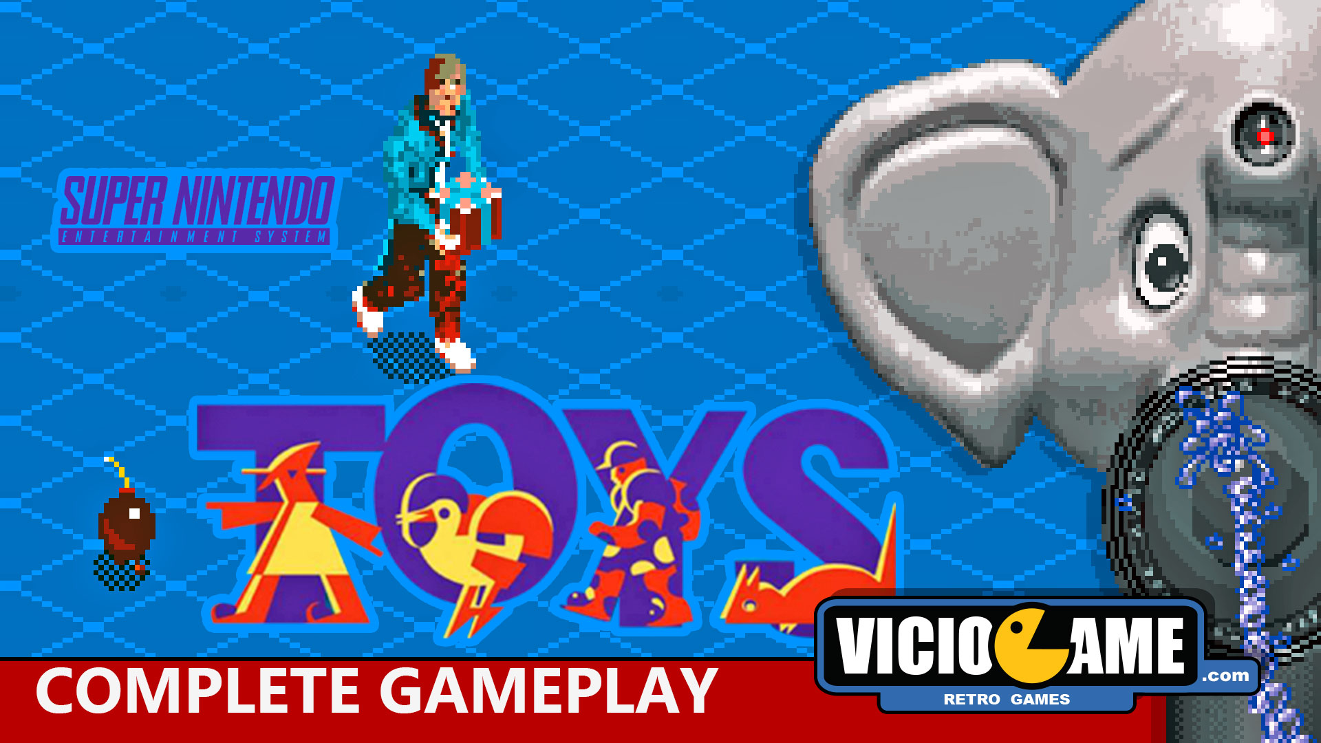 🎮 Toys (Super Nintendo) Complete Gameplay – VICIOGAME