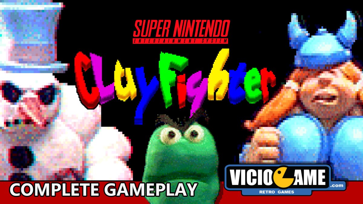 🎮 Clay Fighter (Super Nintendo) Complete Gameplay – VICIOGAME