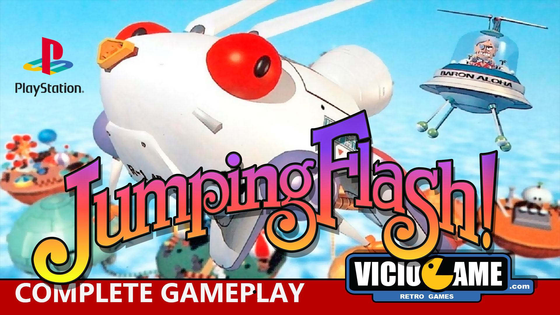 🎮 Jumping Flash! (PlayStation) Complete Gameplay – VICIOGAME