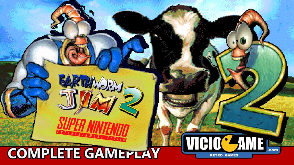 🎮 Earthworm Jim 2 (Super Nintendo) Complete Gameplay – VICIOGAME