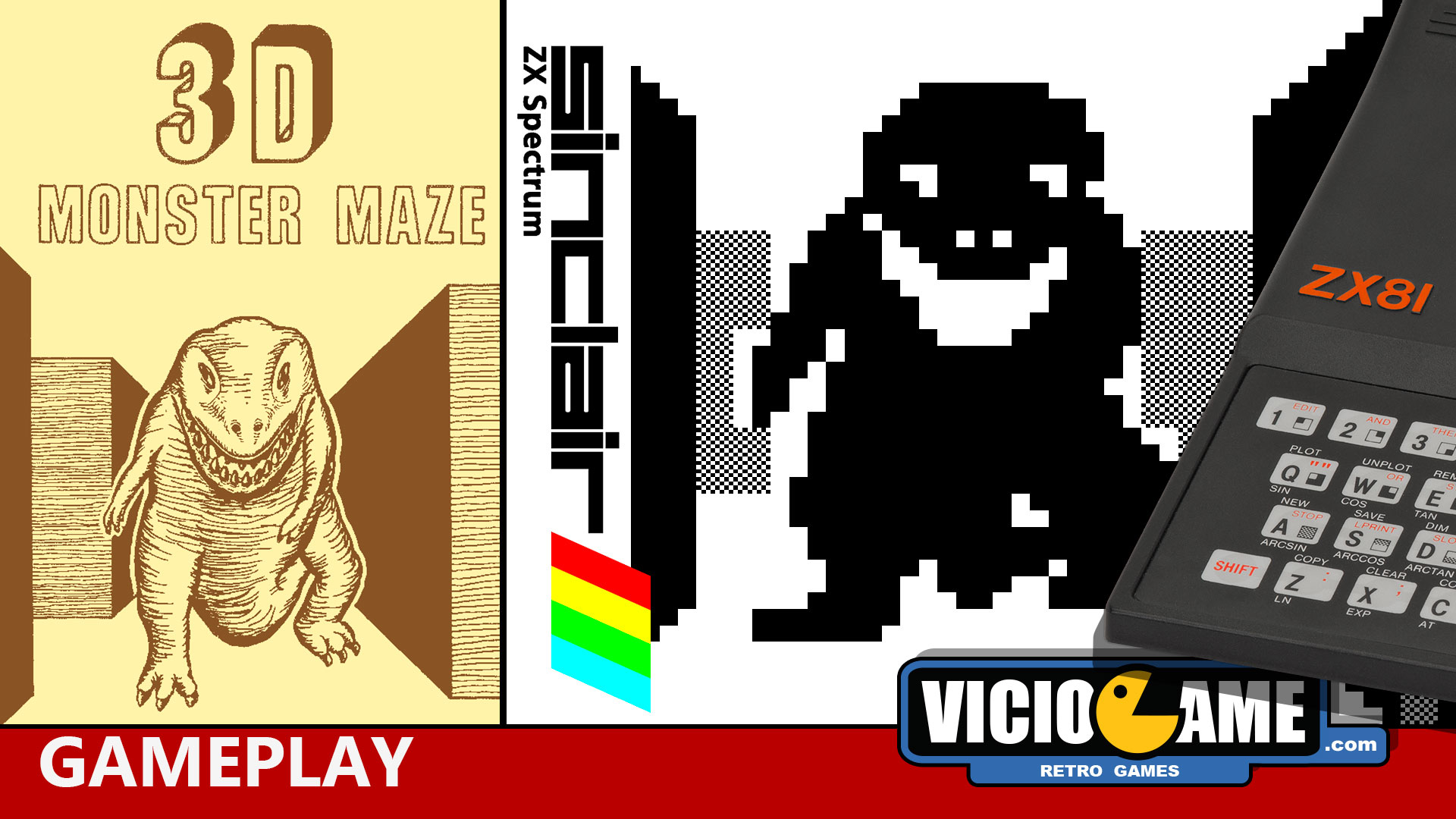 🎮 3D Monster Maze (Sinclair ZX81) Gameplay – VICIOGAME