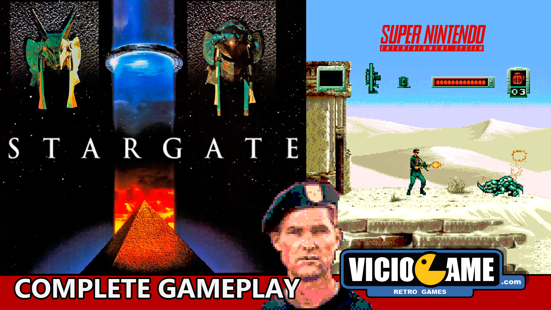 🎮 Stargate (Super Nintendo) Complete Gameplay – VICIOGAME