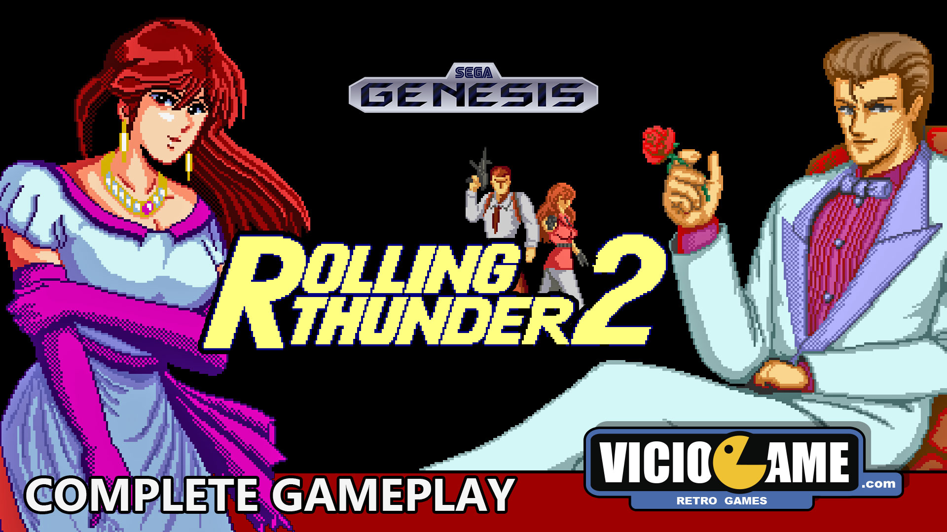 🎮 Rolling Thunder 2 (Mega Drive) Complete Gameplay – VICIOGAME