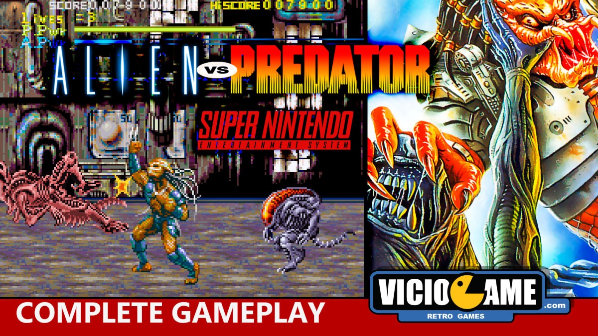 🎮 Alien vs. Predator (Super Nintendo) Complete Gameplay – VICIOGAME