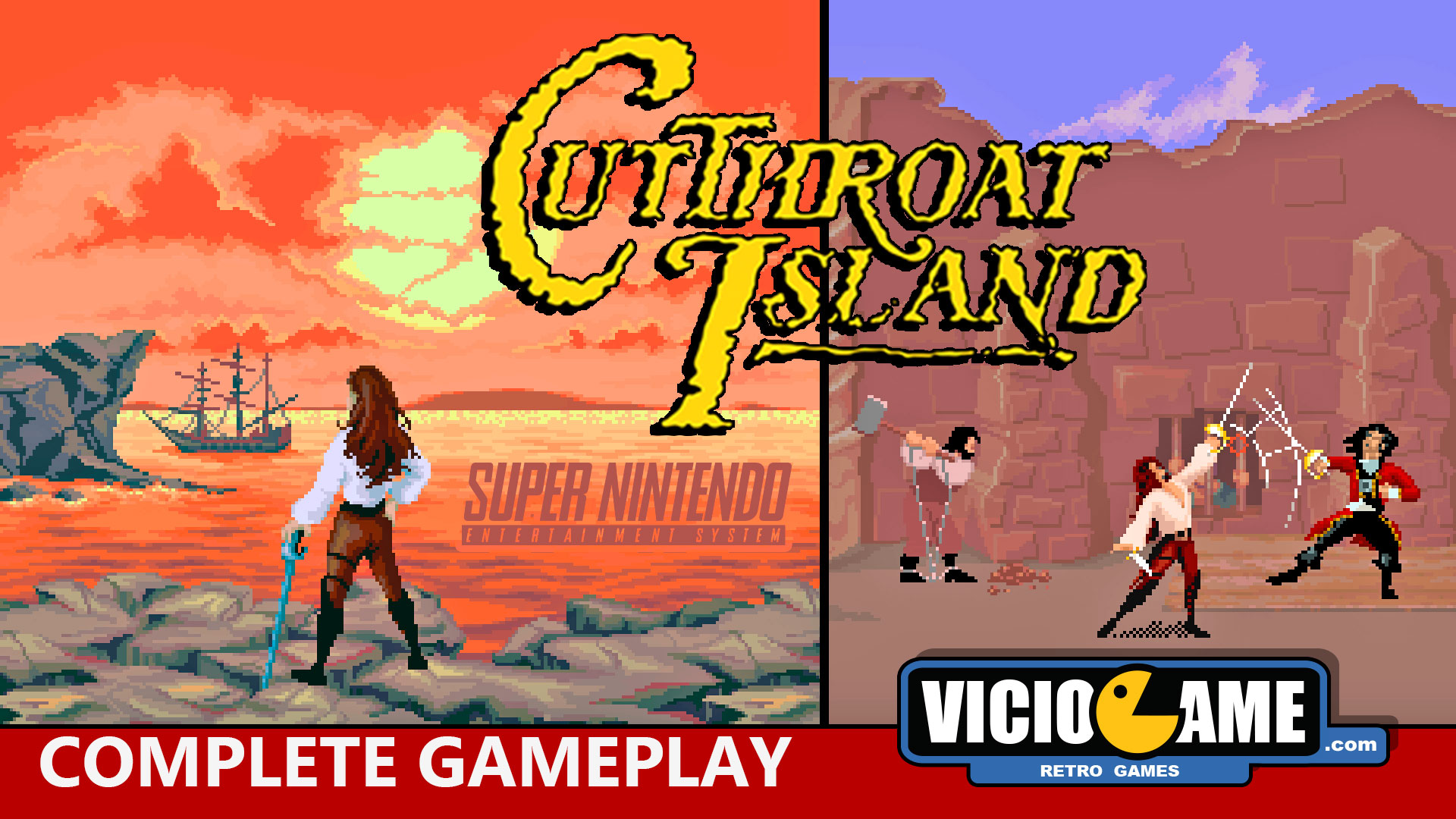 🎮 Cutthroat Island (Super Nintendo) Complete Gameplay – VICIOGAME