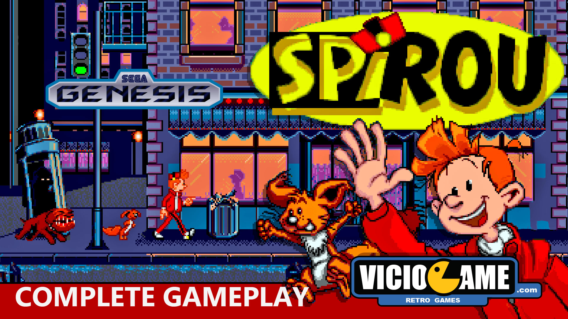 🎮 Spirou (Mega Drive) Complete Gameplay – VICIOGAME