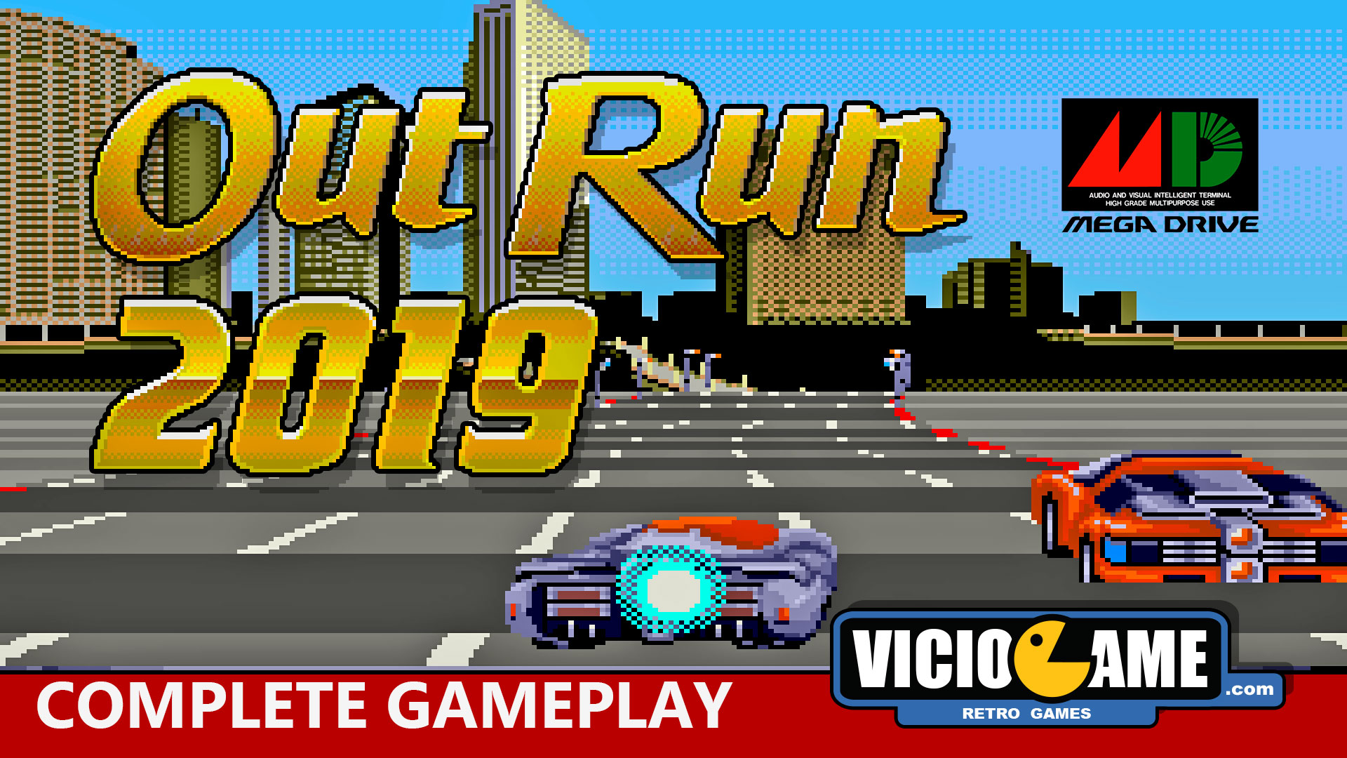 🎮 OutRun 2019 (Mega Drive) Complete Gameplay – VICIOGAME