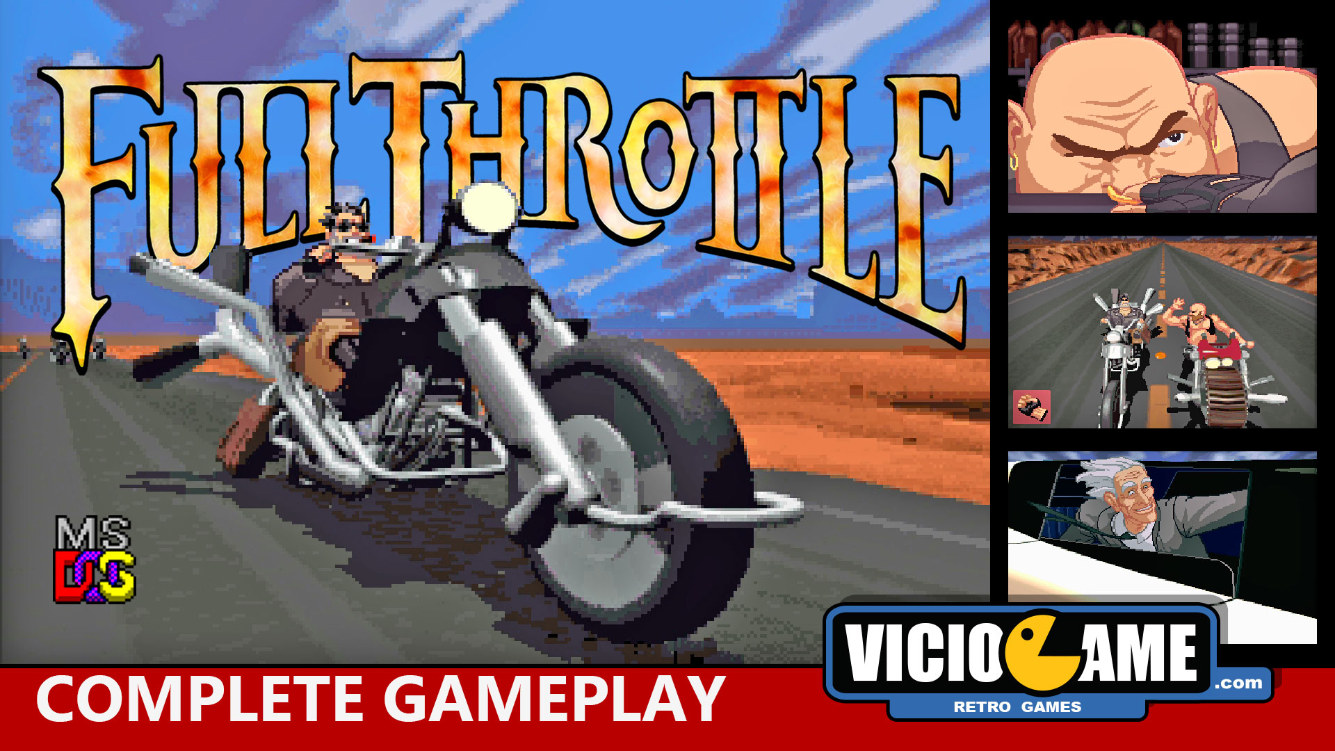 🎮 Full Throttle (PC / MS-DOS) Complete Gameplay – VICIOGAME