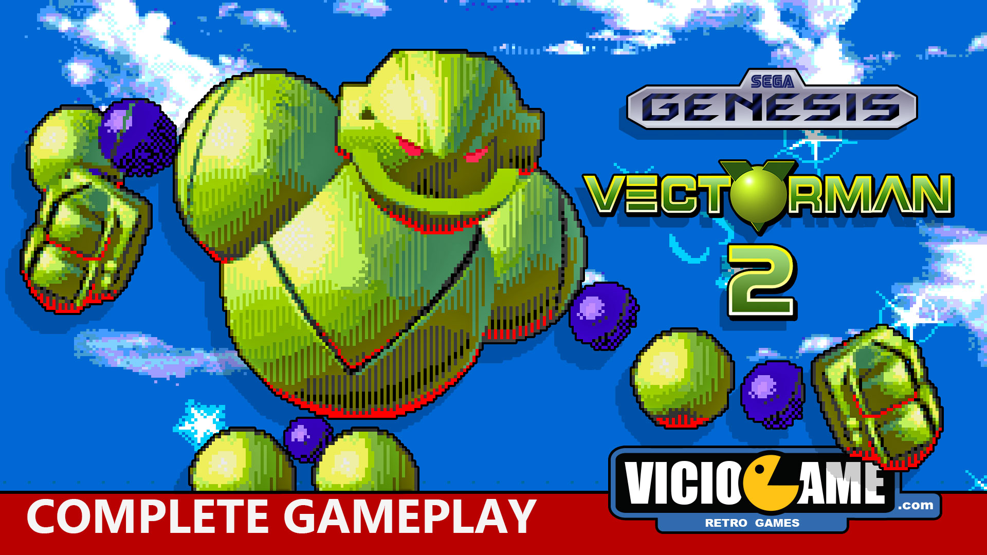🎮 Vectorman 2 (Mega Drive) Complete Gameplay – VICIOGAME