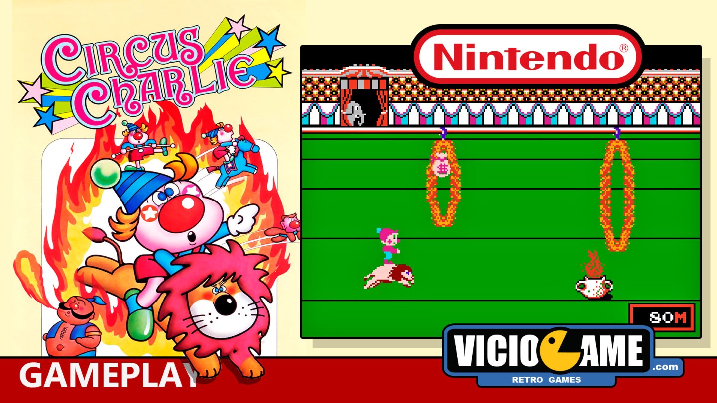 🎮 Circus Charlie (Nintendo) Gameplay – VICIOGAME