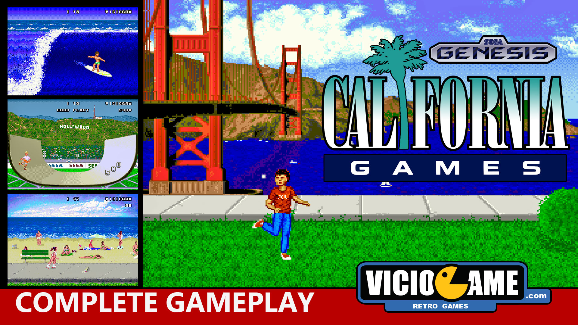 🎮 California Games (Mega Drive) Complete Gameplay – VICIOGAME