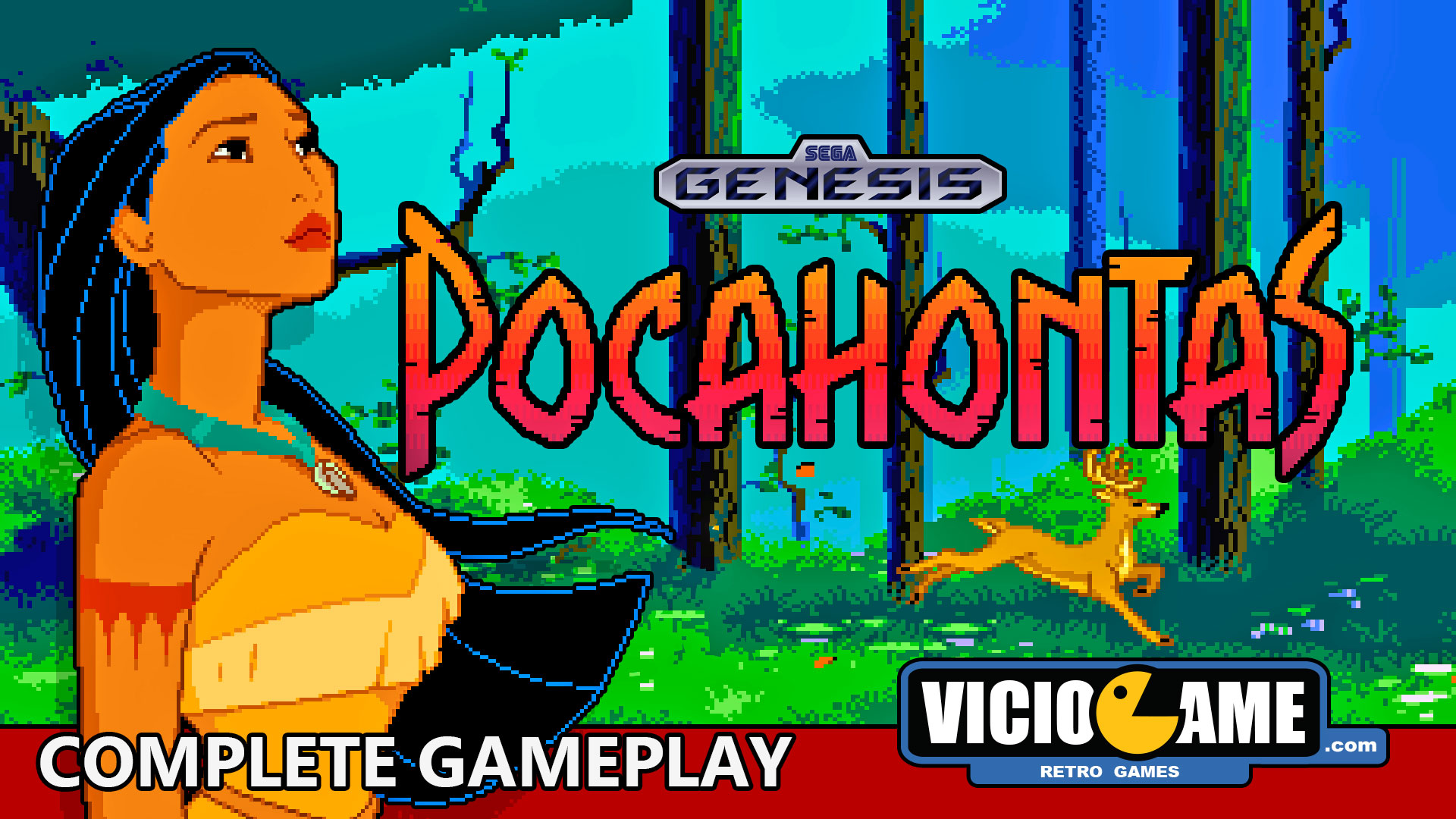 🎮 Pocahontas (Mega Drive) Complete Gameplay – VICIOGAME