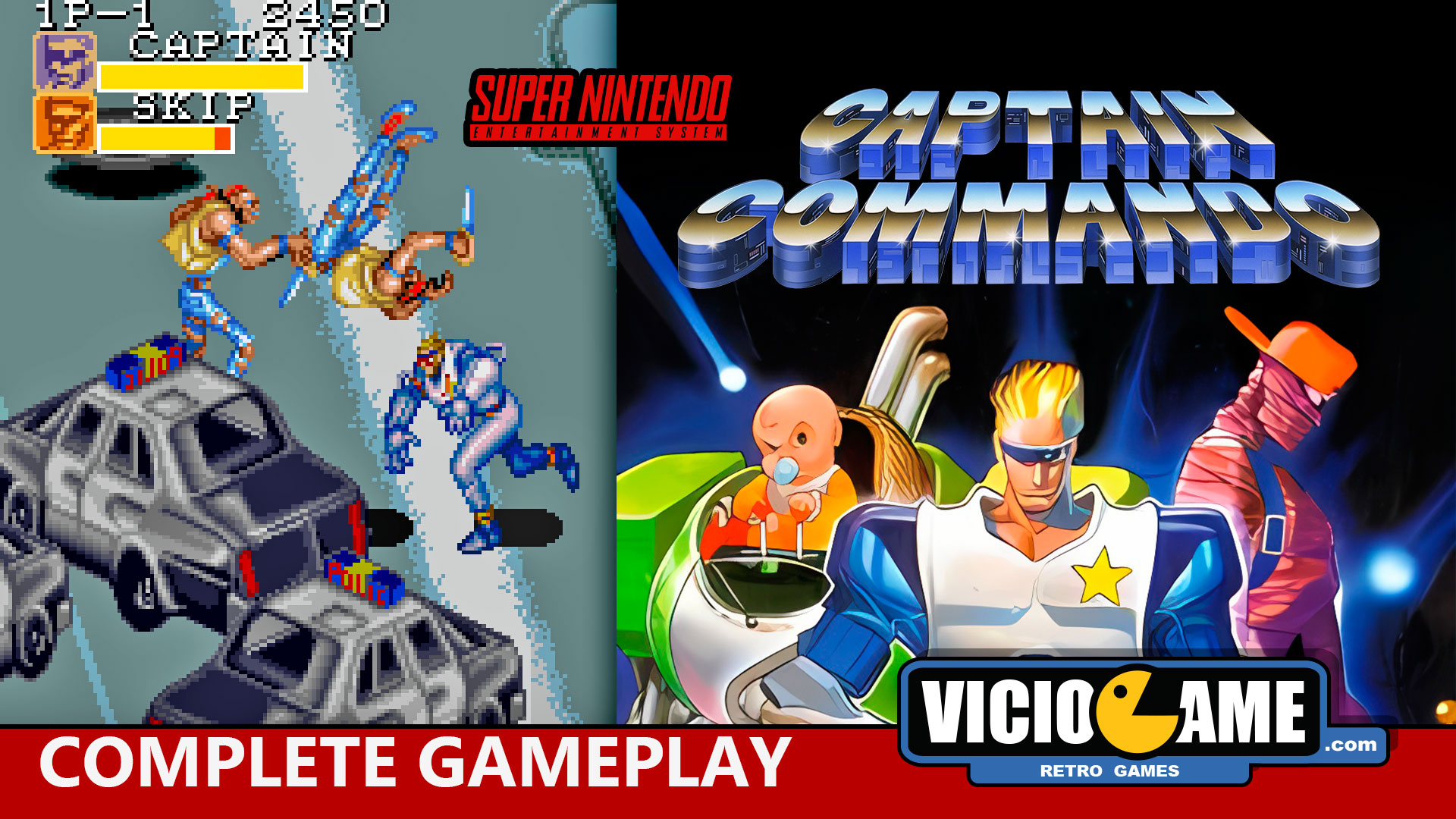 🎮 Captain Commando (Super Nintendo) Complete Gameplay – VICIOGAME