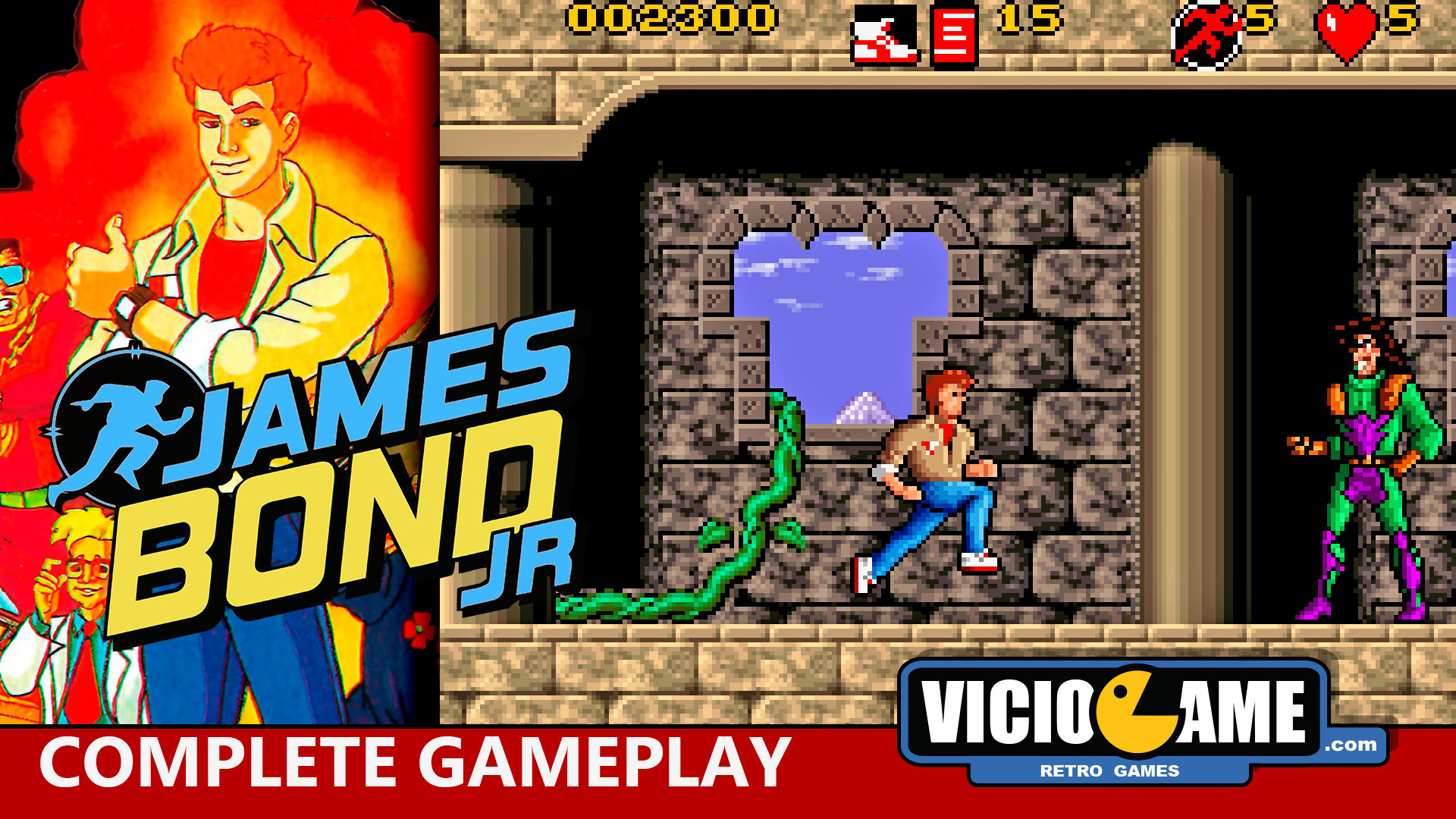 🎮 James Bond Jr (Super Nintendo) Complete Gameplay – VICIOGAME