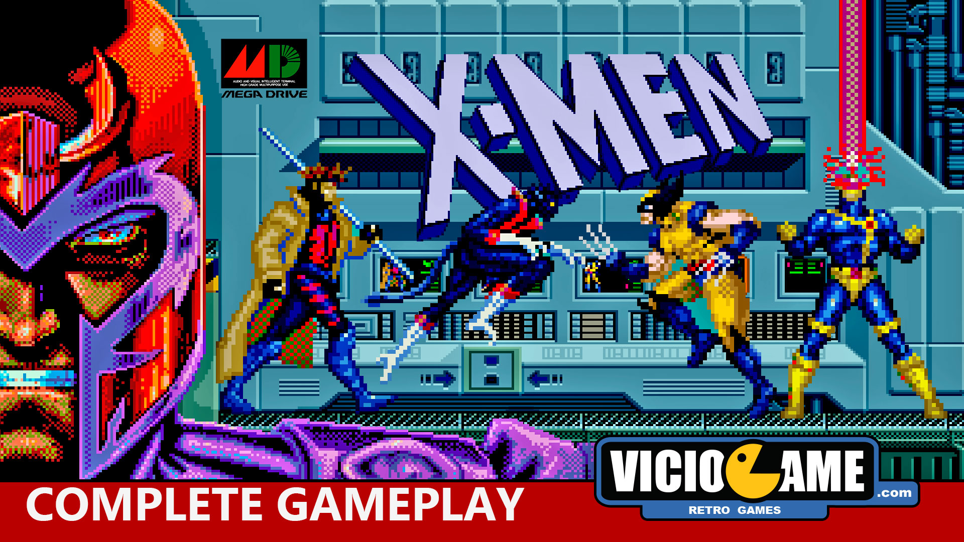 🎮 X-Men (Mega Drive) Complete Gameplay – VICIOGAME