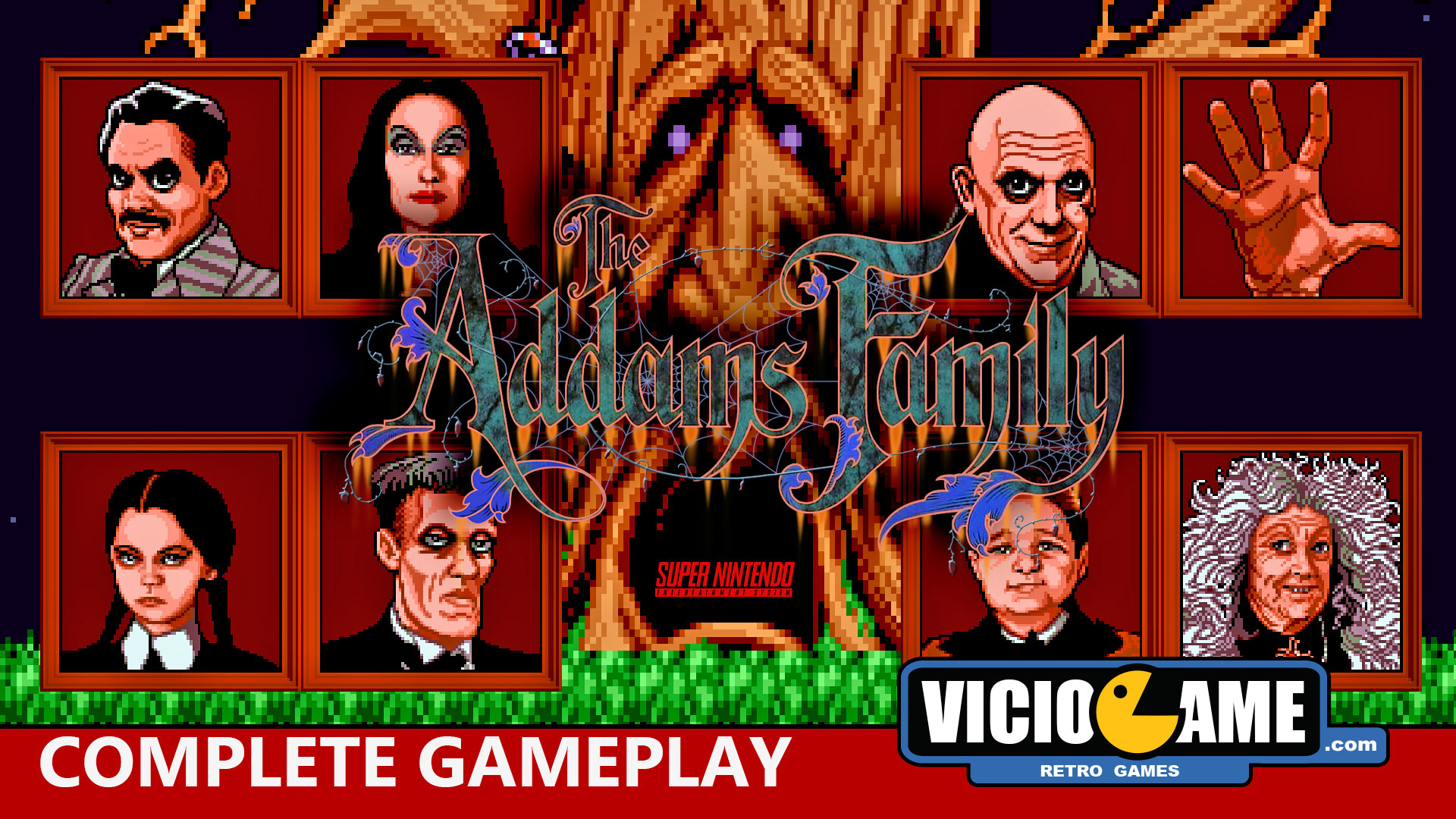 🎮 The Addams Family (Super Nintendo) Complete Gameplay – VICIOGAME