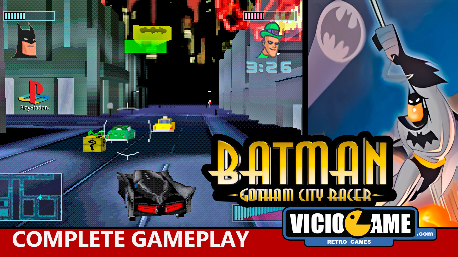 🎮 Batman: Gotham City Racer (Playstation) Complete Gameplay – VICIOGAME