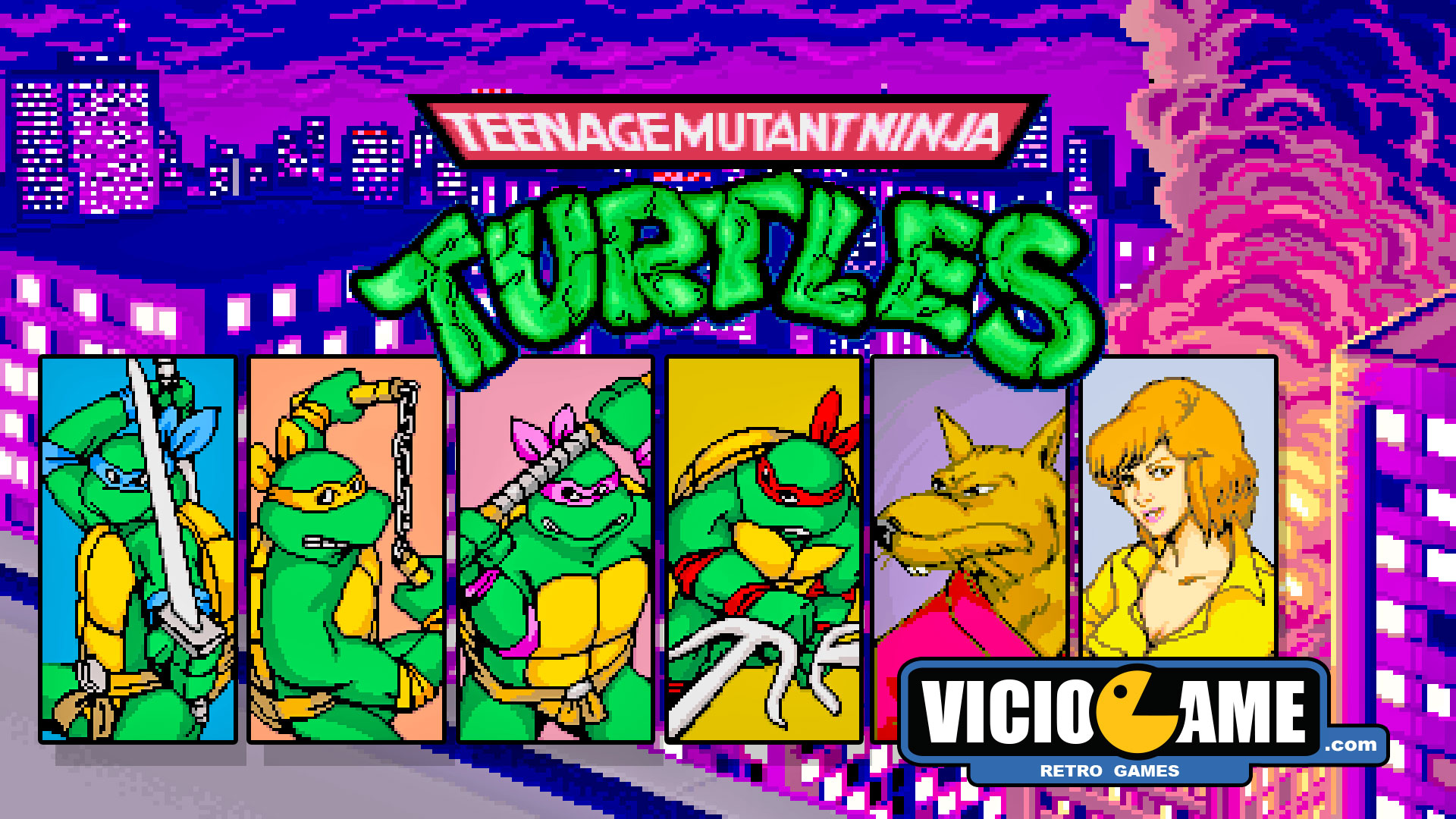🎮 Teenage Mutant Ninja Turtles (Arcade) Complete Gameplay – VICIOGAME