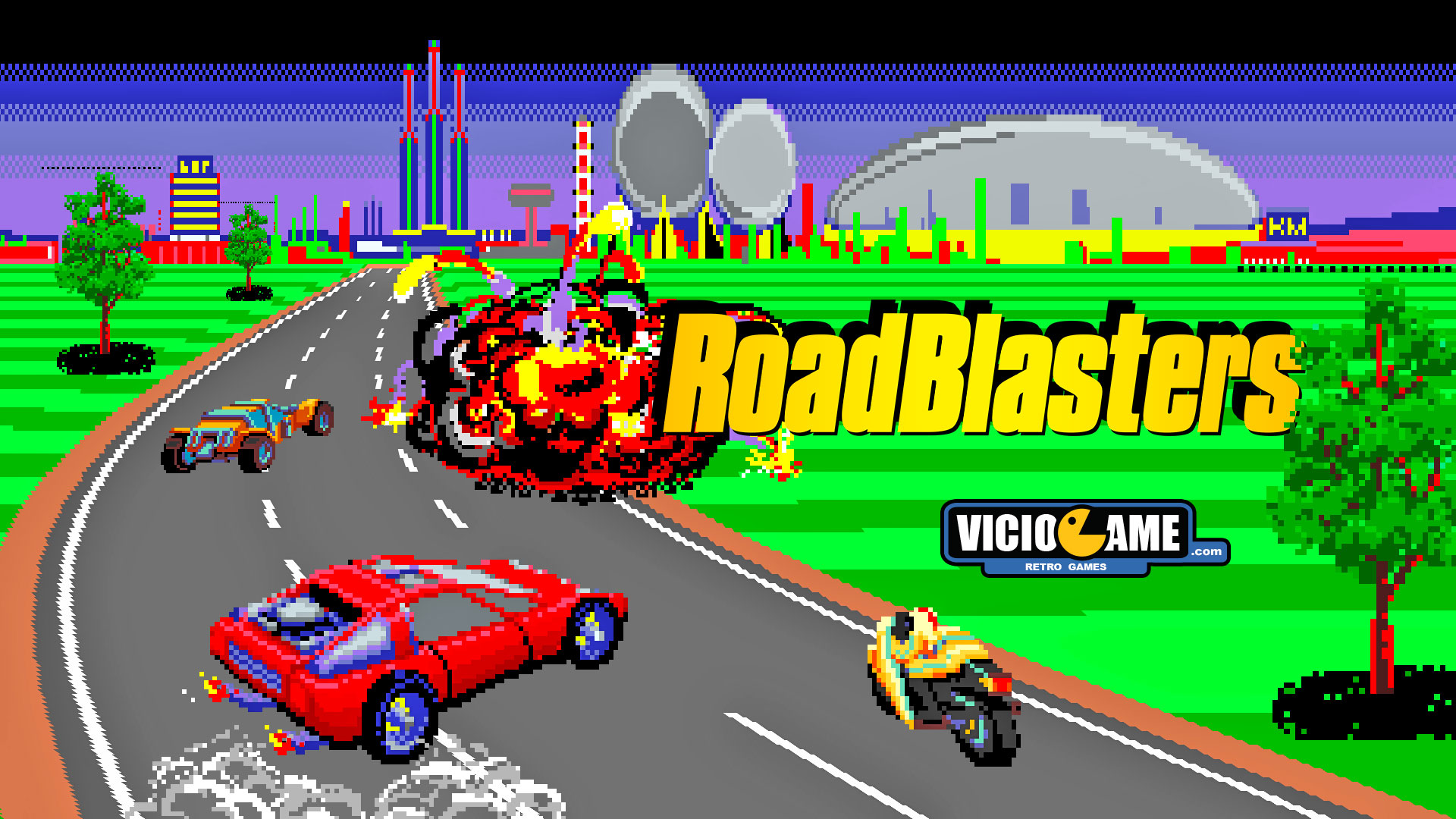 Road Blasters (Sega Genesis) Complete Gameplay – VICIOGAME